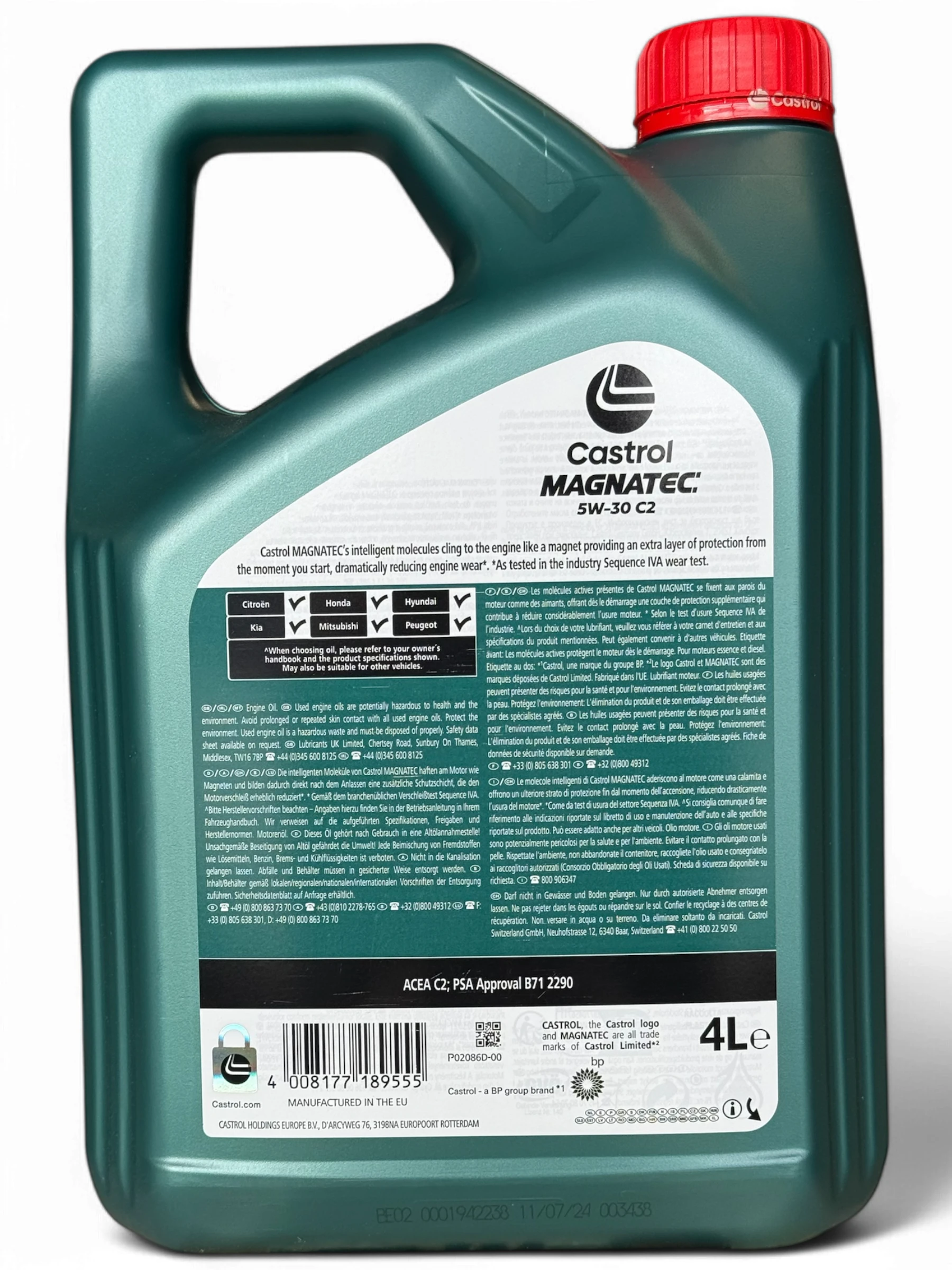 Magnatec 5W30 C2 fuldsyntetisk olie - 4L | Castrol | Landberg.dk
